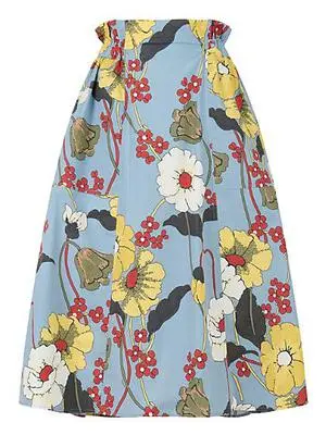 Marni Melodia Floral-pattern Cotton-poplin Midi Skirt - Mfb31