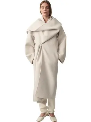 CALVIN KLEIN Double-Faced Wool And Cashmere Draped Coat
