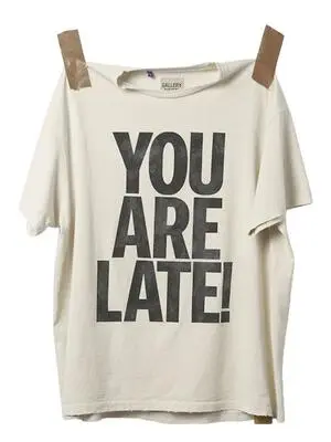 GALLERY DEPT. You Are Late Tee Shirt - Archival White