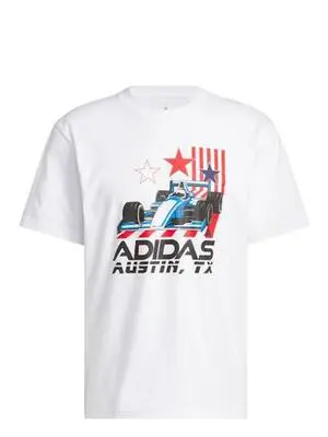 Adidas Austin Americana Motorsport Graphic T-shirt - White