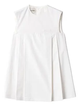 Miu Miu Poplin Mini-dress - White