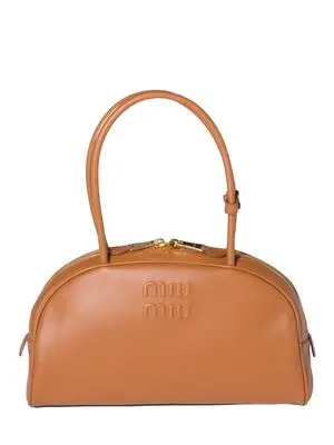 Miu Miu Beau Leather Bag - Cognac
