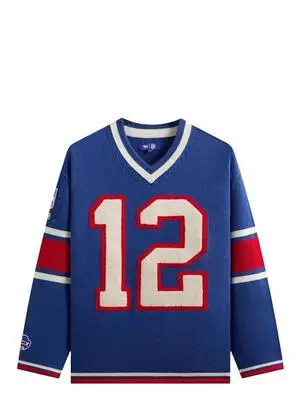 Kith X Nfl Buffalo Bills V-neck Beau Knit Sweater - Current