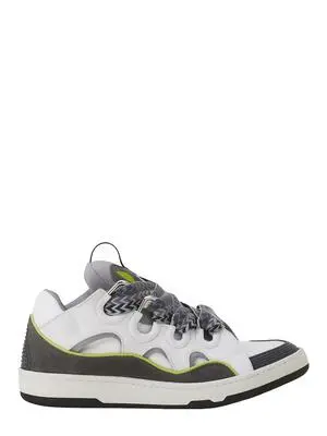 LANVIN Leather Curbin - White/grey