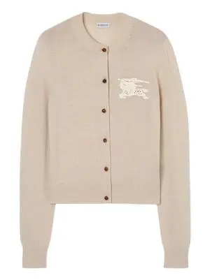 Burberry Ekd Cotton Wool Cardigan - Easel Beige