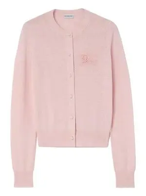 Burberry Ekd Cotton Wool Cardigan - Mallow Pink