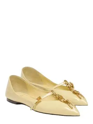 Balmain Sync Ballet Flats - Yellow
