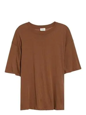 Saint Laurent Oversize Cotton T-shirt - Caramel