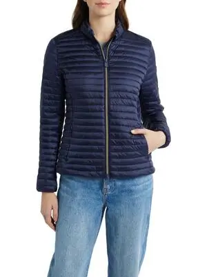 SAVE THE DUCK Andreina Water Resistant Puffer Jacket - Blue Black