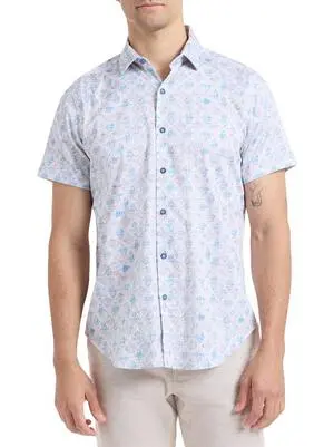 Robert Graham Greatorex Abstract Print Short Sleeve Button-up Shirt - Multi
