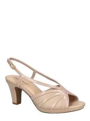 EASY WORKS BY EASY STREET Starlight Slingback Sandal Beige Patent
