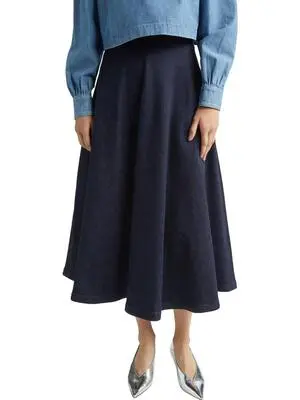 Altuzarra Varda A-line Denim Skirt - Berry
