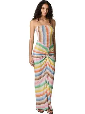 Missoni Strapless Cover-Up Dress With Zigzag Motif Multicoloured