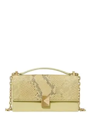 Kate Spade New York Deco Mixed Media Convertible Leather Crossbody Bag - Pale Citron