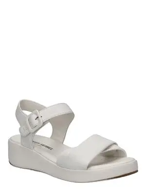 Josef Seibel Ankle Strap Platform Wedge Sandals - White