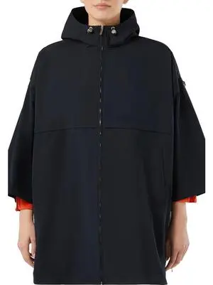 Marina Rinaldi Water Repellent Micro-twill Rain Coat - Midnight Blue