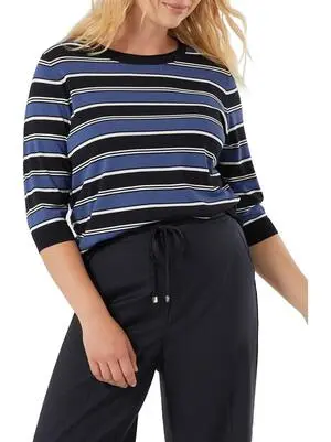 Marina Rinaldi Stripe Sweater - Midnight Blue