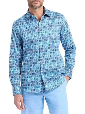 Robert Graham Westmoreland Cotton Button-up Shirt - Blue