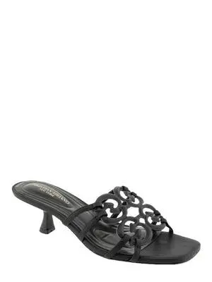 Christian Siriano Ixla Kitten Heel Sandal - Black