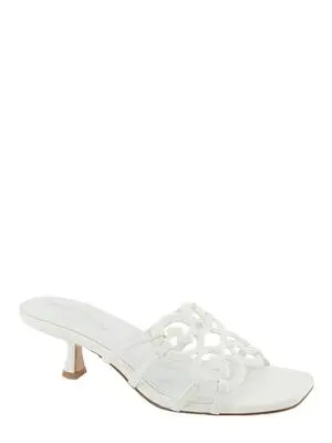 Christian Siriano Ixla Kitten Heel Sandal - Cloud Dancer