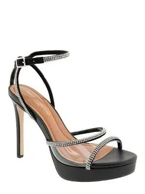 Christian Siriano Nicola Platform Sandals - Clear/black