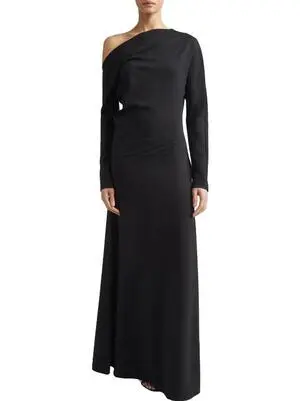 RÓHE One-shoulder Jersey Maxi Dress - Black