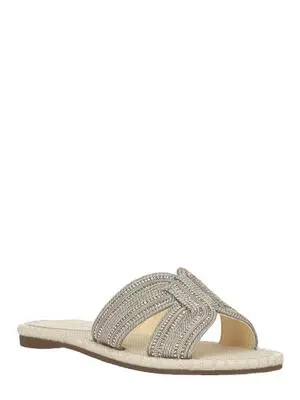Jessica Simpson Blesyn Slide Sandal Metallic Cream
