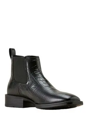 Ariat Booker Wide Square Toe Western Chelsea Boot - Black