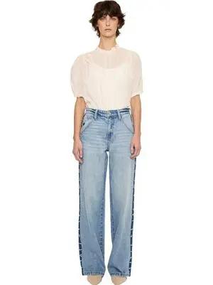KANCAN Gianna Low Slung Baggy Wide Jeans - Medium Wash
