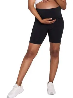 Motherhood Maternity Active Pocket Maternity Biker Short 6 1/2 - Black