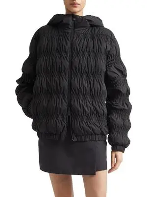 Moncler Noyer Gathered Quilted Down Jacket - Black