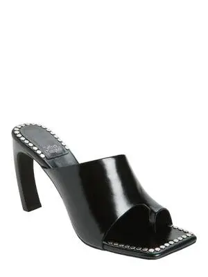 Jeffrey Campbell Alloc Studded Slide Sandal - Black Silver