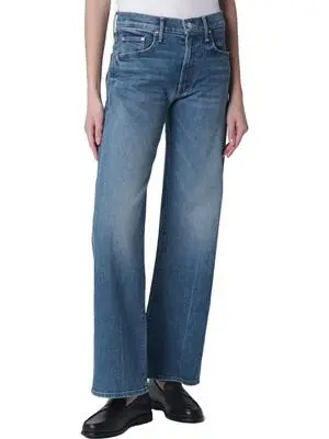 MOTHER The Mid Rise Lasso Sneak Jeans - Blue