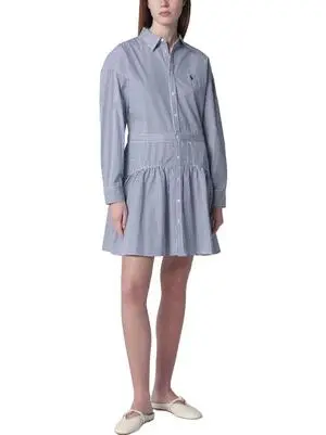 Polo Ralph Lauren Striped Shirt Dress - Blue