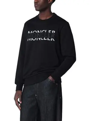 Moncler Crew-neck Sweatshirt With Logo - Black