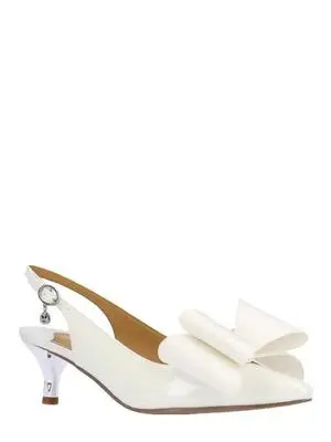 J. Reneé Delmare Slingback Pump - White Patent