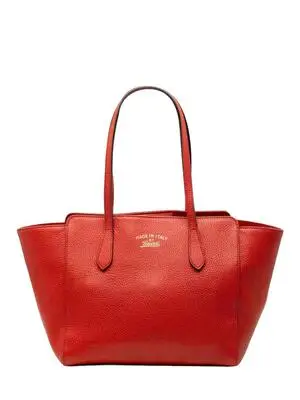 Gucci Calfskin Swing Tote - Red