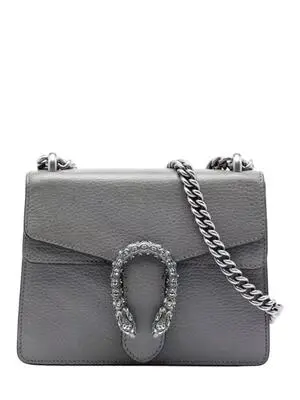 Gucci Small Leather Dionysus Crossbody Bag - Grey