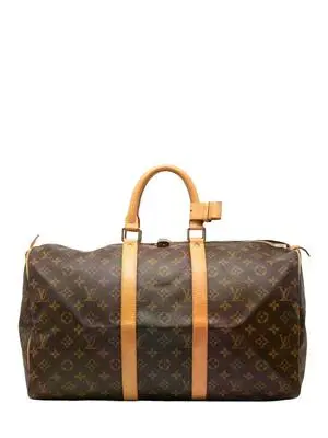 LOUIS VUITTON 2003 Monogram Keepall 45 Travel Bag - Brown