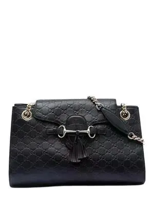 Gucci Large Sissima Emily Shoulder Bag - Black