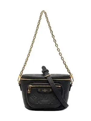 LOUIS VUITTON 2021-2025 Monogram Empreinte Mini Bumbag Satchel - Black