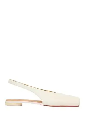 MAISON MARGIELA Square-toe Slingback Flat Pumps - White