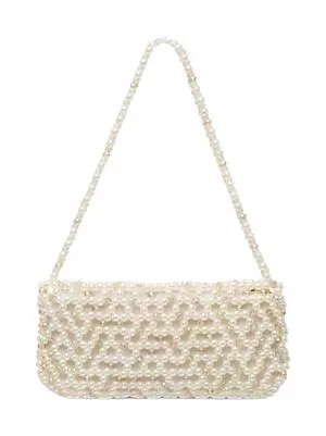 0711 TBILISI May Beaded Shoulder Bag - Neutrals
