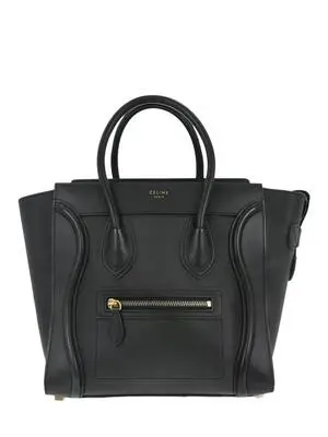 Celine 2017 Leather Tote Bag - Black