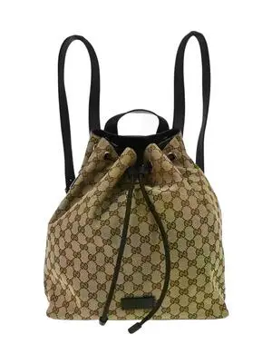 GUCCI 1990-2000s GG Drawstring Backpack
