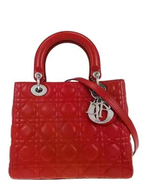 Dior 2012 Cannage Lady Tote Bag - Red