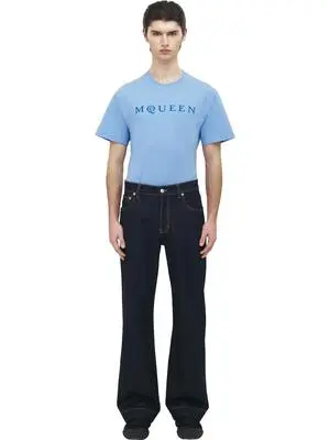 Alexander McQueen Wide-leg Denim Jeans - Indigo