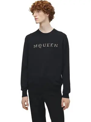 Alexander McQueen Mirror Logo Jumper - Black