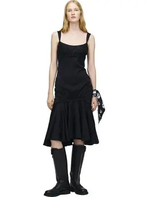 Alexander McQueen Skull Jacquard Midi Dress - Black