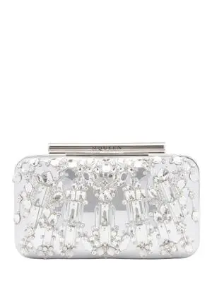 Alexander McQueen T-bar Box Clutch - Silver